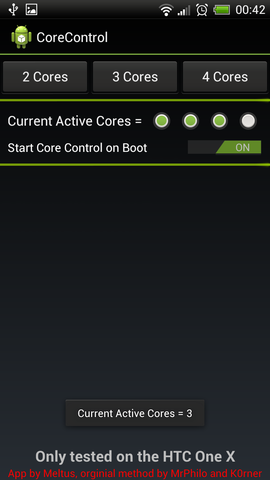 Take Control of Your HTC One X Cores with CoreControl