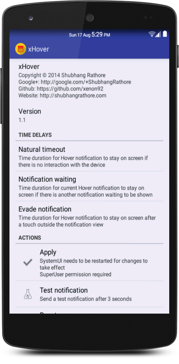 Customize Hover Notifications with xHover Xposed Module