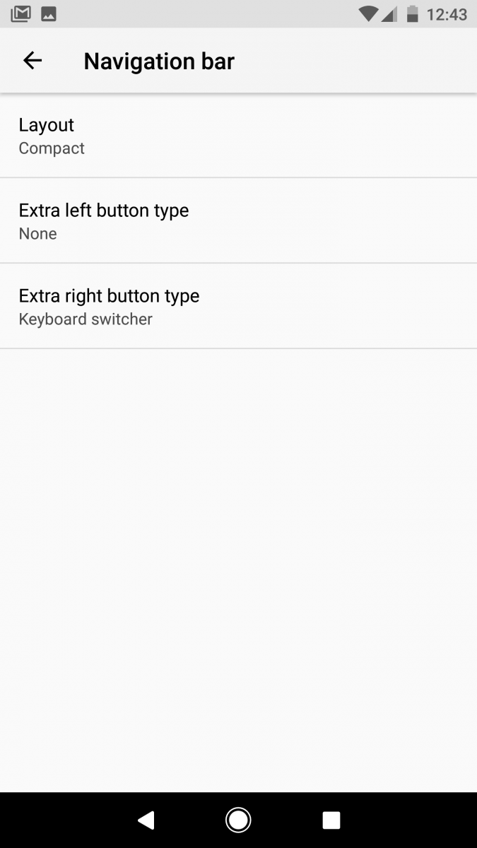 Android O Preview Brings Nav Bar Customization Under System UI Tuner