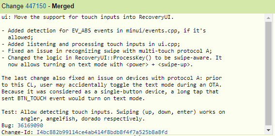Touch Support is Coming to AOSP Recovery, Revealed by Commit