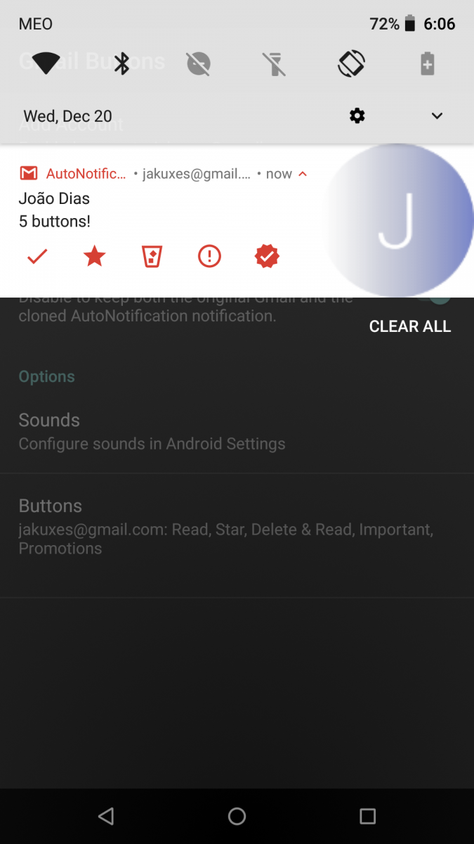 Fully Customize Gmail Notification Buttons with the AutoNotification app