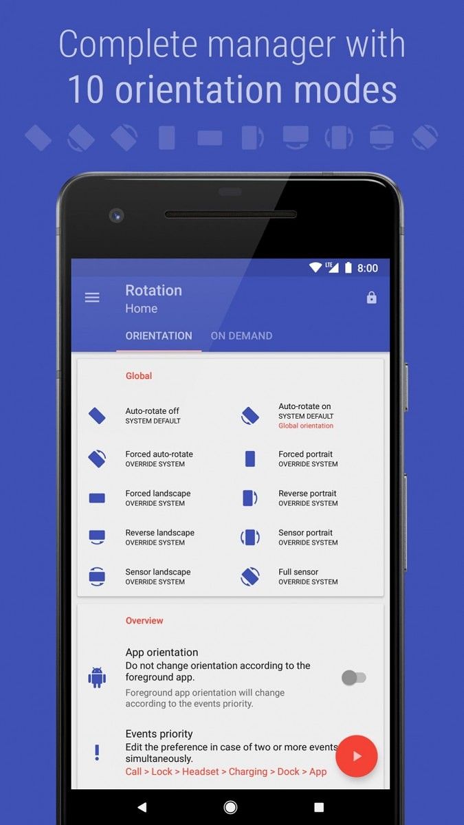 Take Control of your Phone's Rotation with "Rotation" Orientation Manager