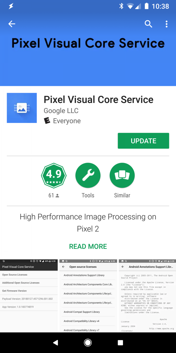 Google Pixel Visual Core is being updated through the Play Store with better image processing
