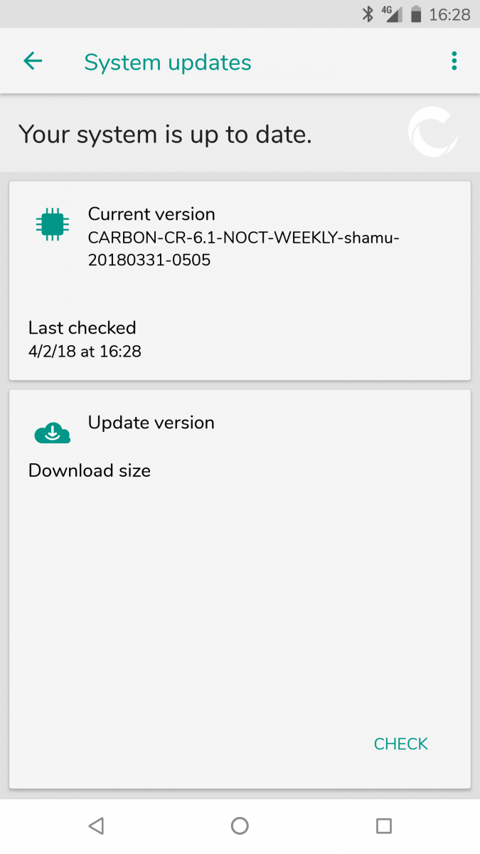 CarbonROM based on Android Oreo available for a wide range of devices