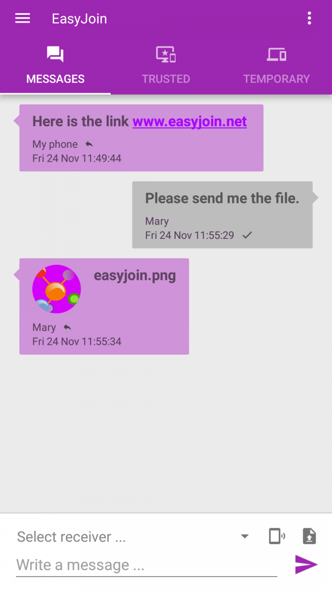 EasyJoin is a PushBullet alternative for sharing between Android and PC
