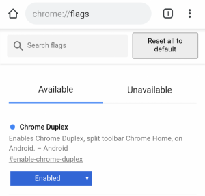 Google Chrome's split toolbar flag makes it easy to browse one-handed