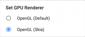 Android Q+ may use the Vulkan Graphics API to render the UI