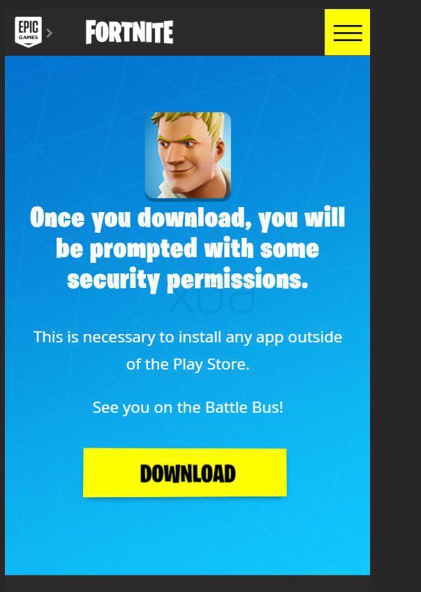 Fortnite Mobile on Android may not be available on the Google Play Store