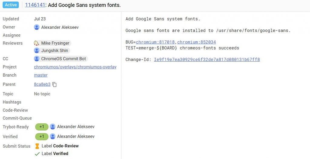 [Update: Live in Chrome OS 70] Google Sans font is coming to Chrome OS