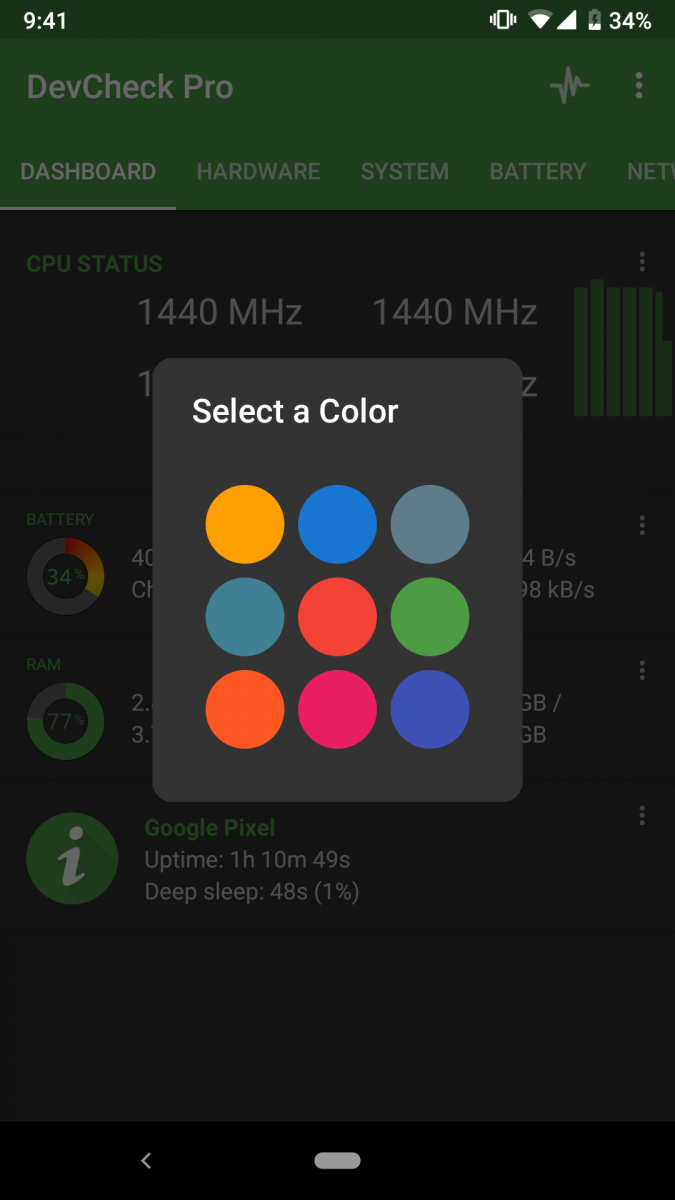 DevCheck is an Android app that tells you everything about your device