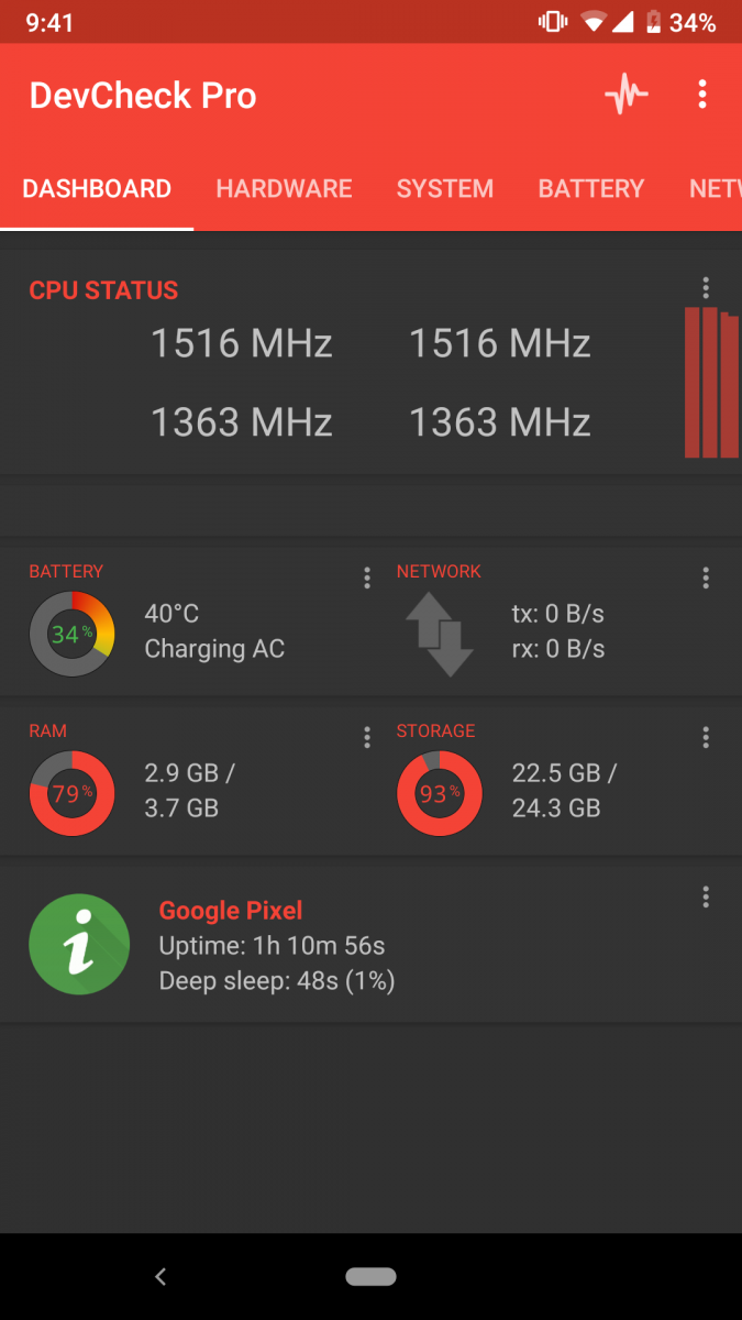 DevCheck is an Android app that tells you everything about your device