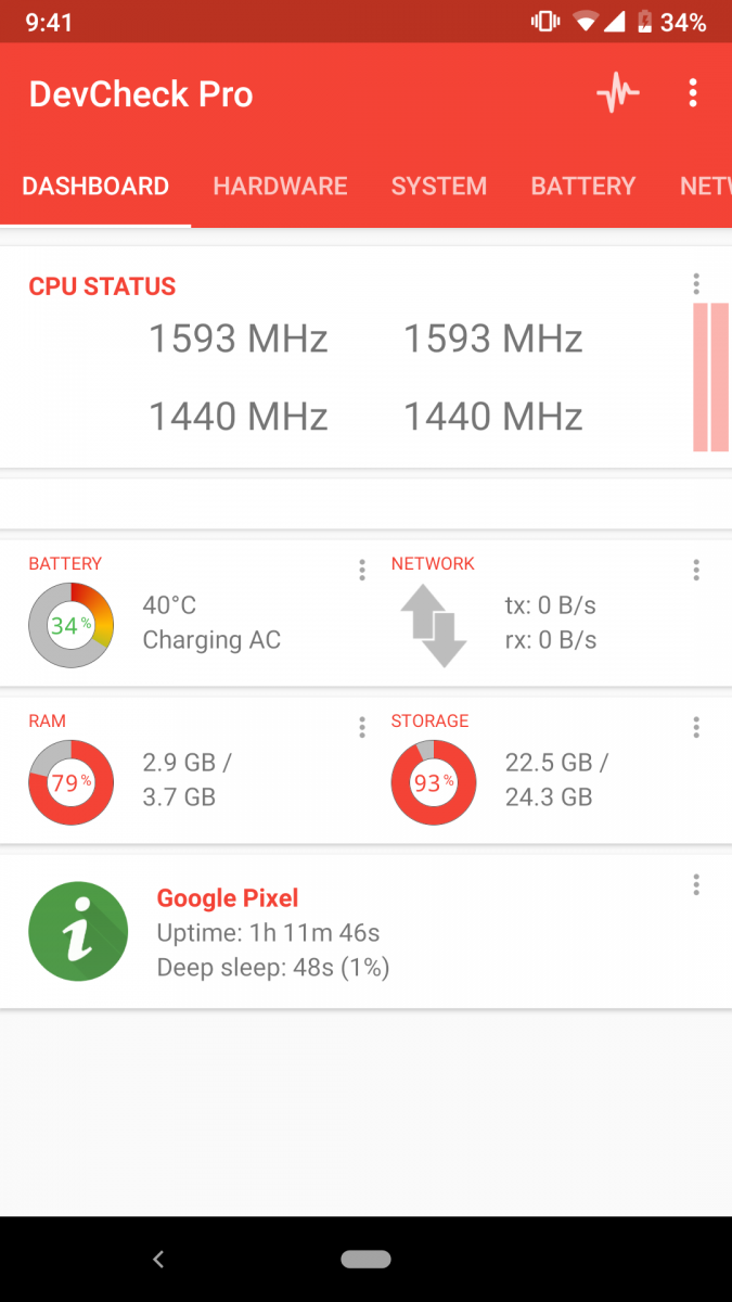 DevCheck is an Android app that tells you everything about your device