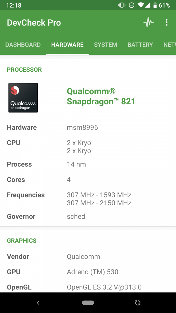 DevCheck is an Android app that tells you everything about your device