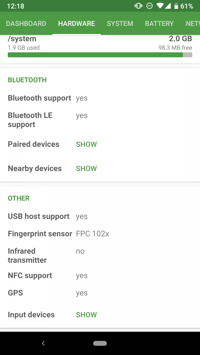 DevCheck is an Android app that tells you everything about your device