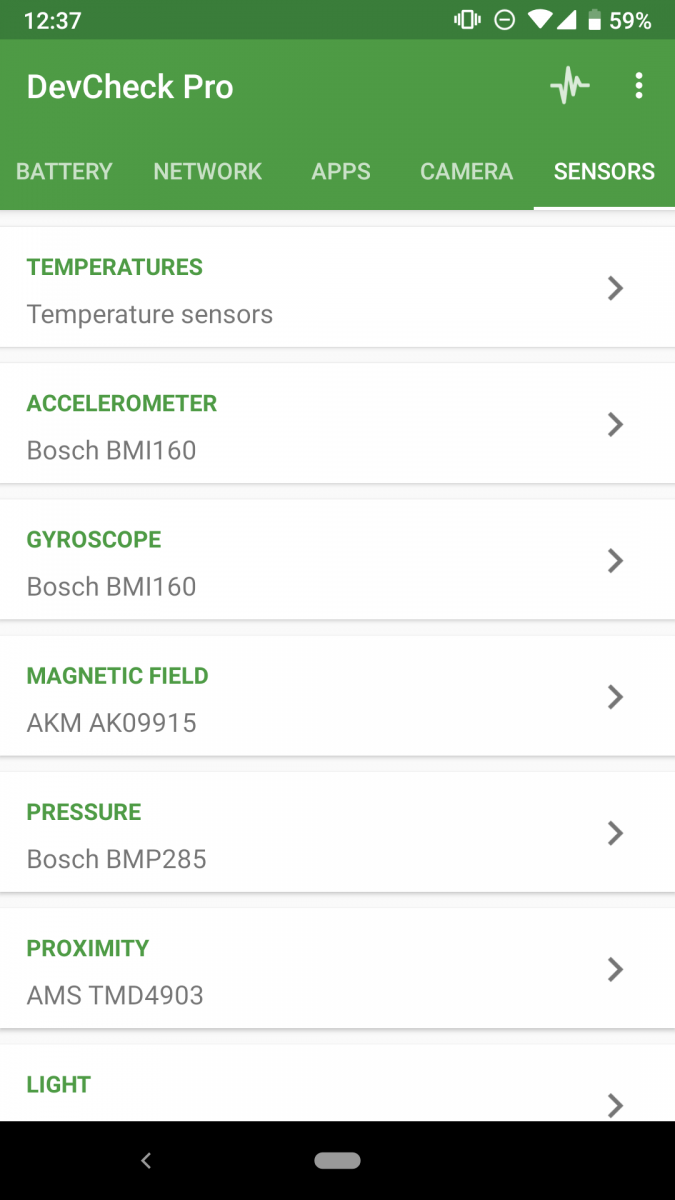 DevCheck is an Android app that tells you everything about your device