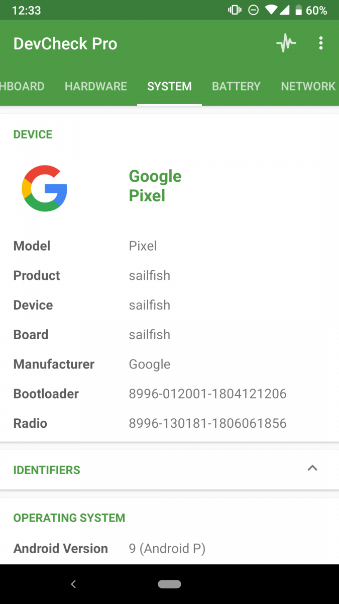 DevCheck is an Android app that tells you everything about your device