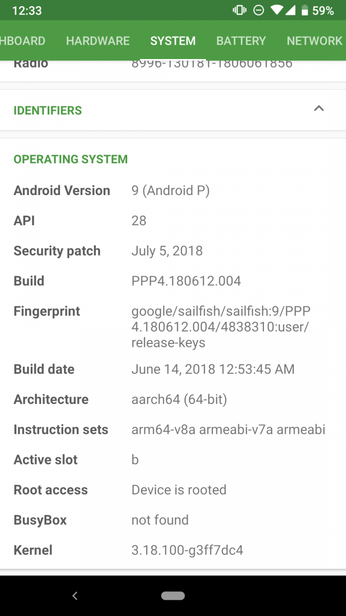 DevCheck is an Android app that tells you everything about your device