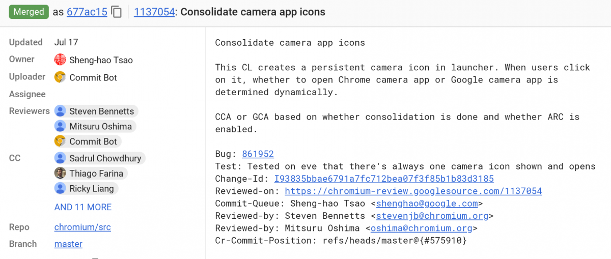 Google Camera app shows up on some Chromebooks like the Pixelbook