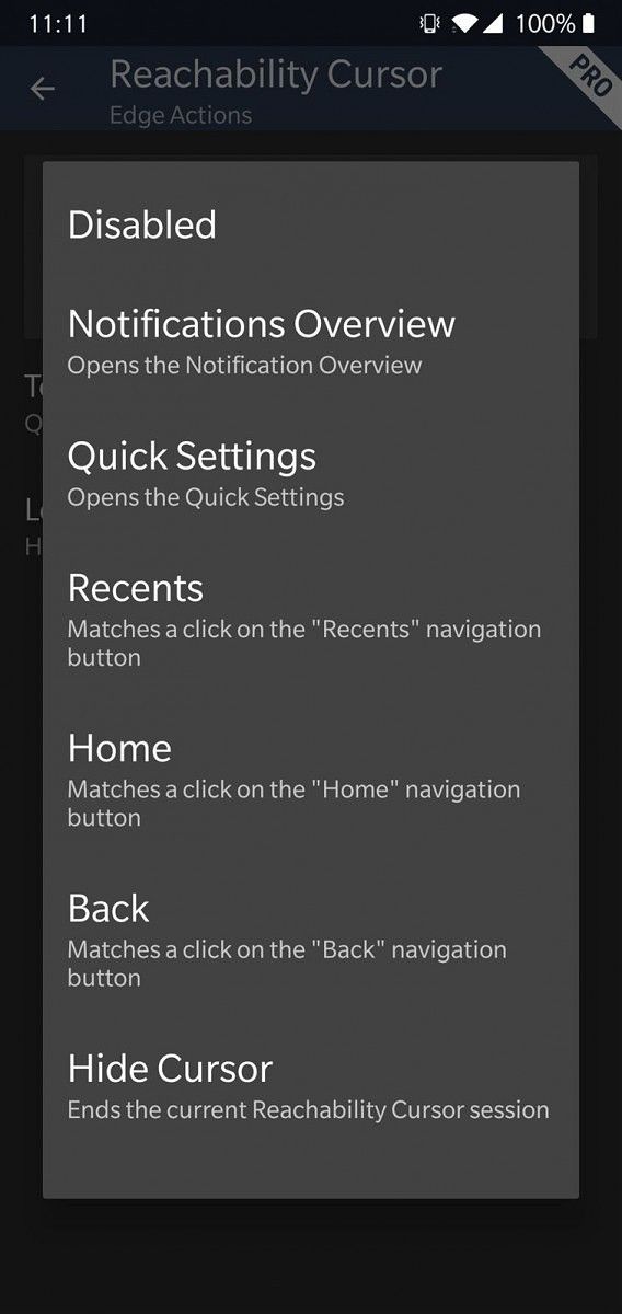 Reachability Cursor makes it easy to use tall Android phones One Handed