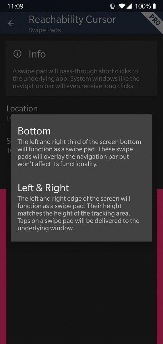 Reachability Cursor makes it easy to use tall Android phones One Handed