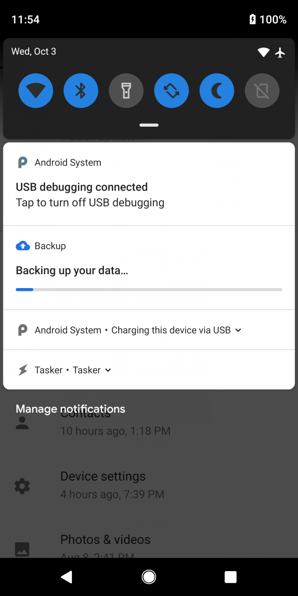 Manual Google Drive backup support is now in testing in Android Pie
