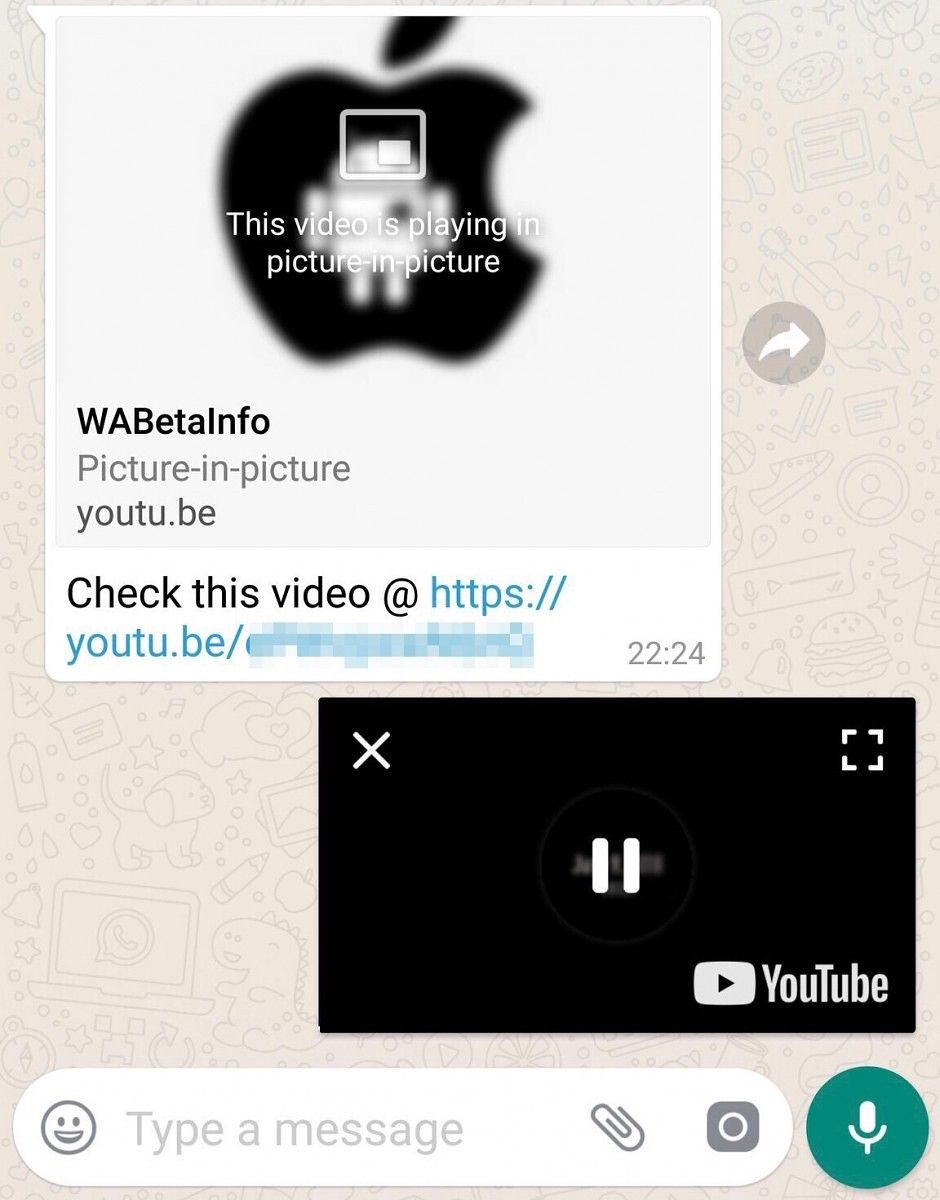 WhatsApp gets PiP mode for YouTube, Facebook, and Instagram videos