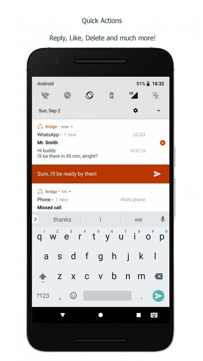 Bridge syncs your notifications between your Android smartphones and ...