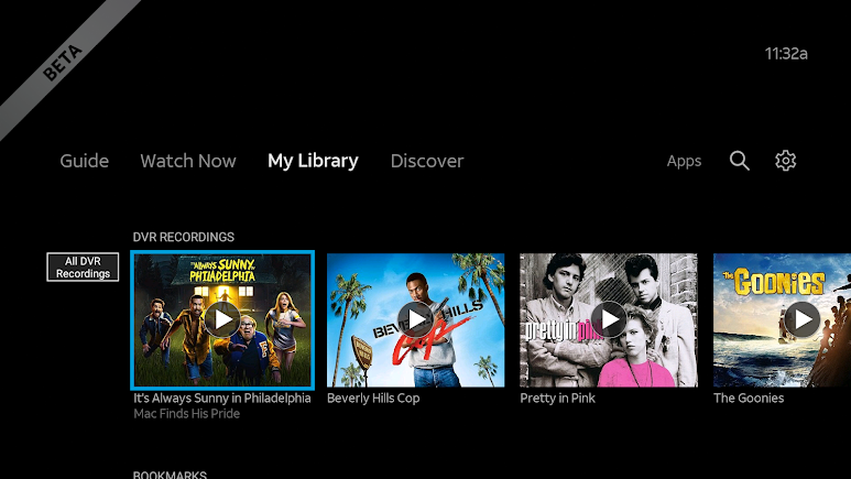 This is DirectTV Now on AT&T's Android TV box