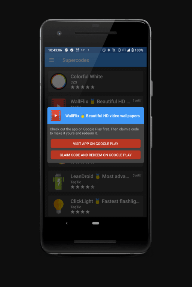 Supercodes is an app for developers to share promo codes for their ...