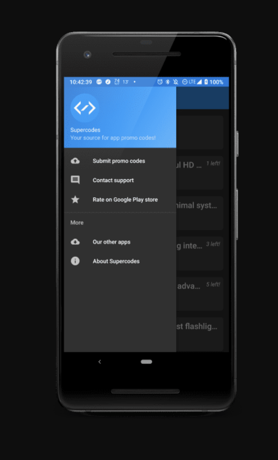 Supercodes is an app for developers to share promo codes for their ...