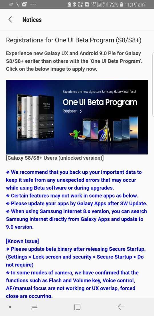 Samsung Galaxy S8 and Galaxy S8+ One UI beta (Android Pie) sign-ups now ...
