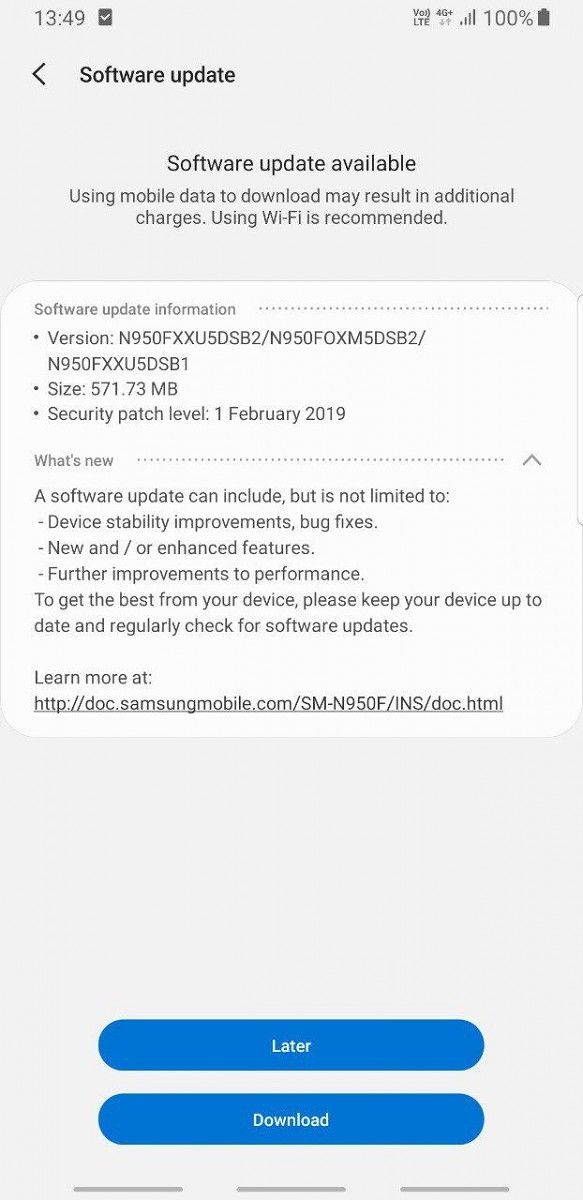 Samsung Galaxy Note 8 gets One UI with Android Pie in Europe and India