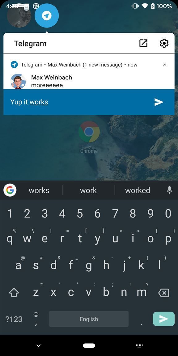 Android Q tests Facebook Messenger-like chat heads for notifications