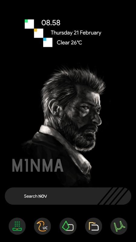 Minma is a free icon pack with round icons and dark backgrounds