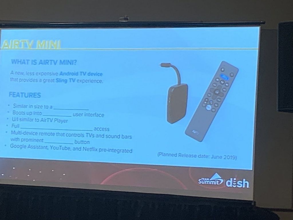 [Update: Available Now] The Dish AirTV Mini is an upcoming 4K Android ...