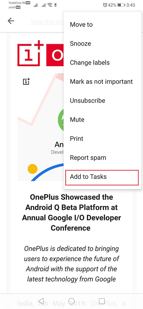 Gmail for Android gets Google Tasks integration for higher productivity