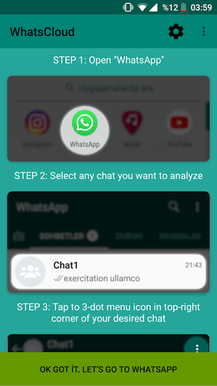 WhatsCloud analyzes your WhatsApp chats to create word clouds and graphs