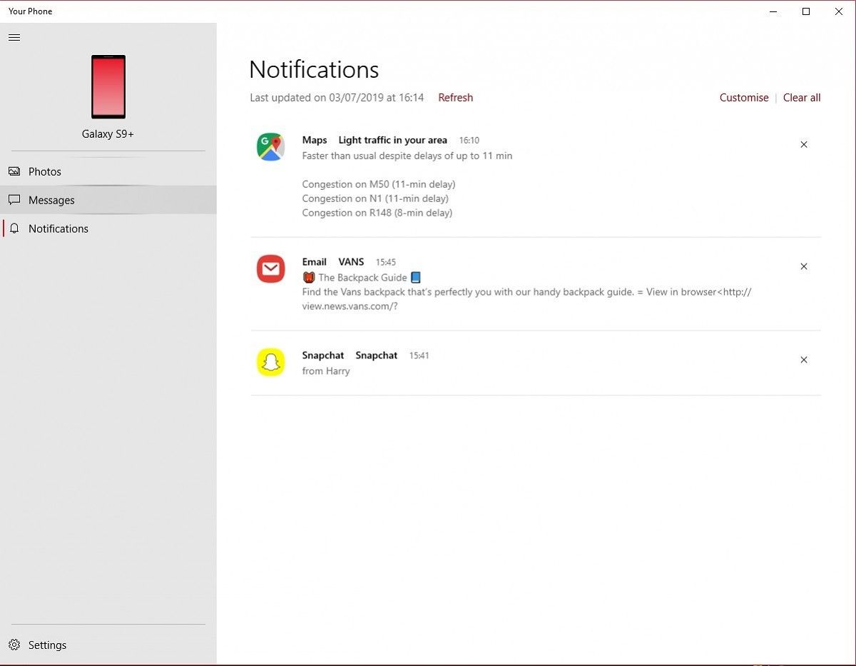 Microsoft's 'Your Phone' app enables notification syncing and screen mirroring