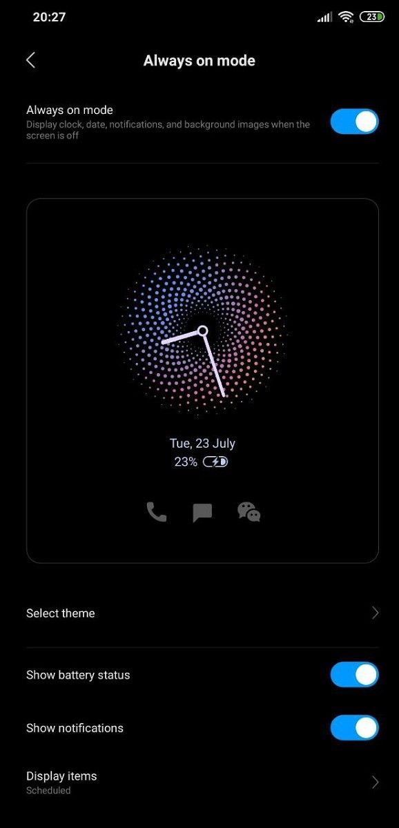 MIUI gets new clock designs for ambient displays on Xiaomi smartphones