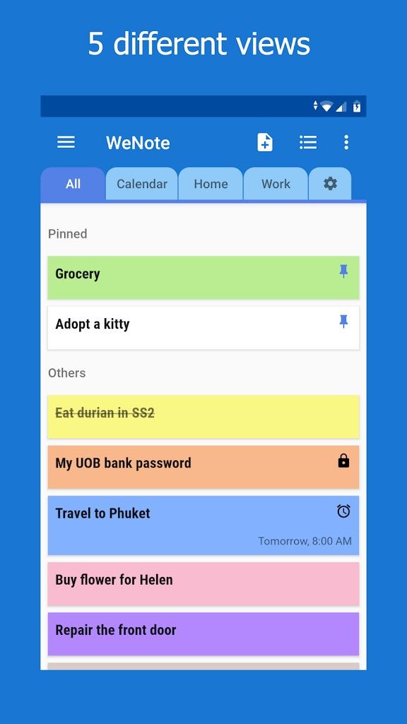 WeNote is a Google Keep alternative with a built-in calendar and Google ...