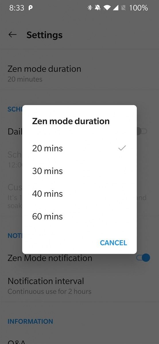 Download Zen Mode 1.3 with Duration Options for OnePlus Phones