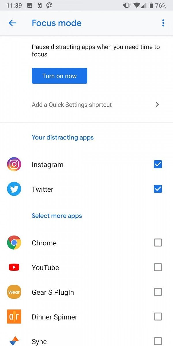 Focus Mode arrives in the latest Digital Wellbeing beta