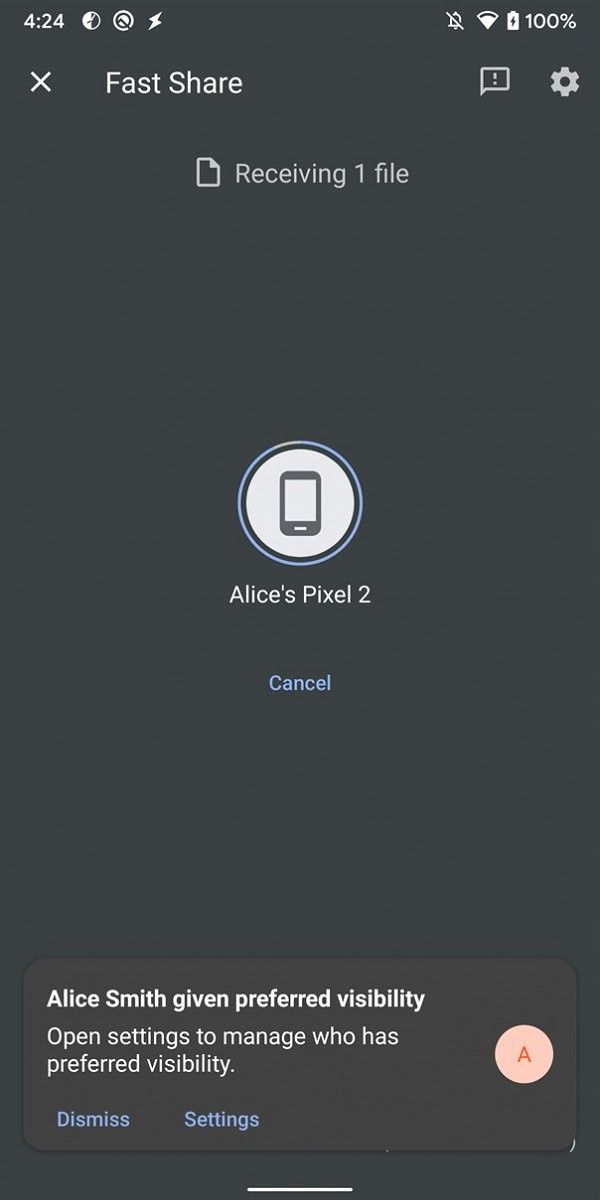 Google Fast Share gets a revamped share sheet and new settings location