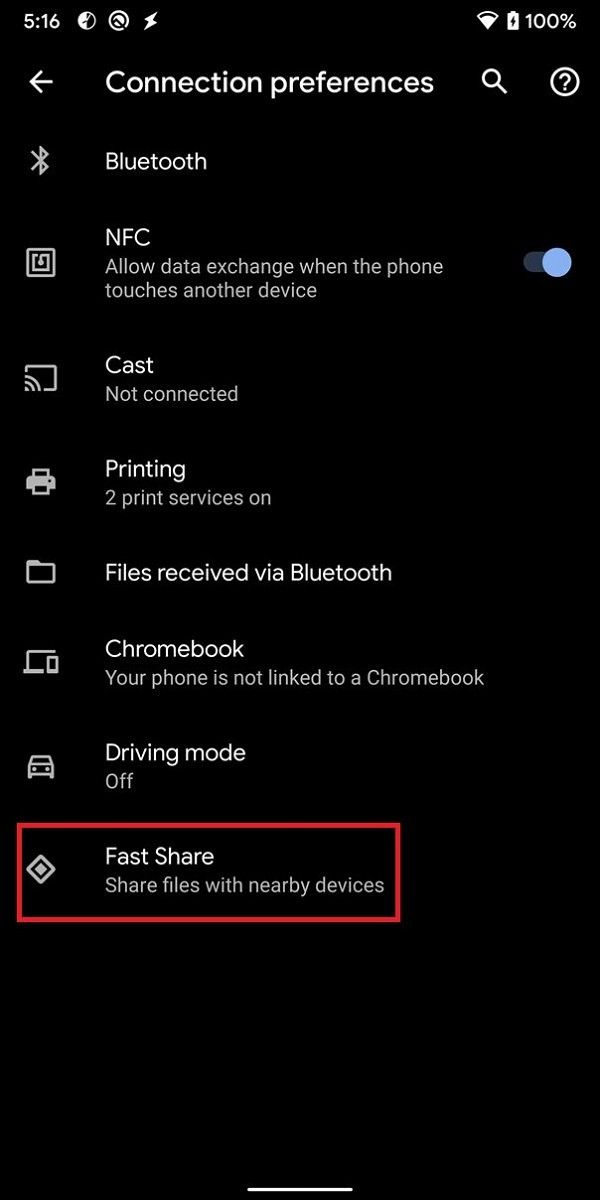 Google Fast Share gets a revamped share sheet and new settings location