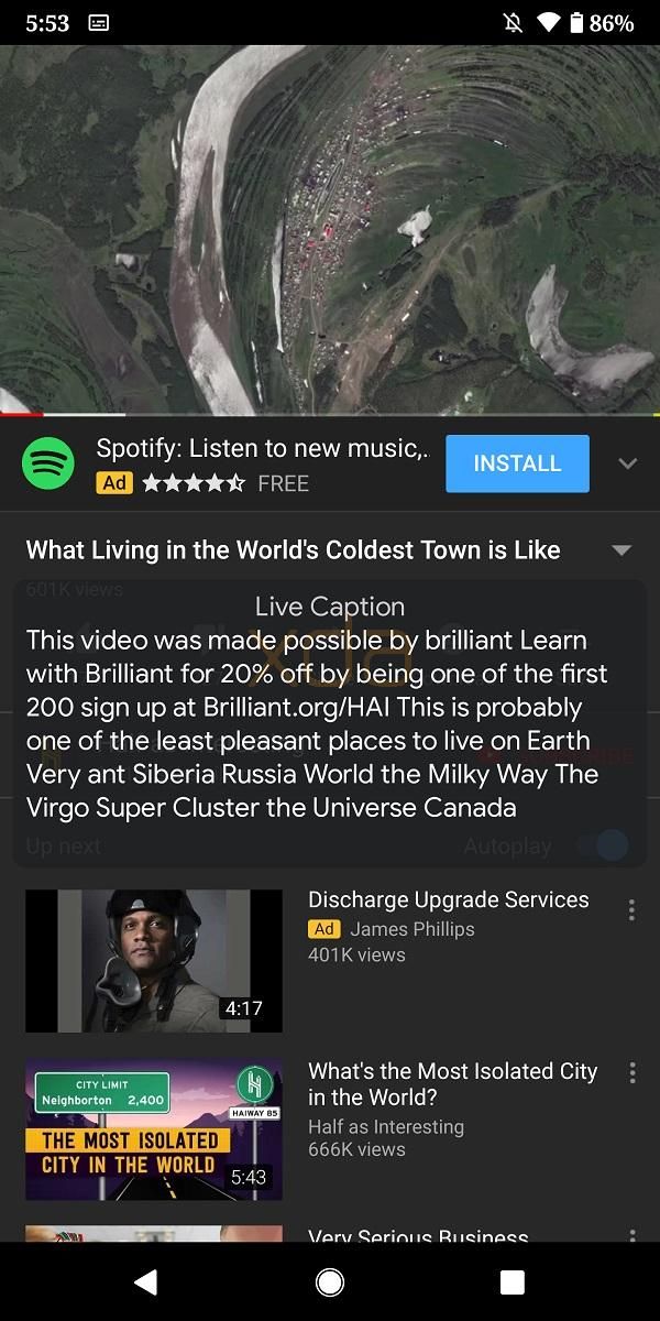 First Look at Android 10's Live Caption feature from the Google Pixel 4