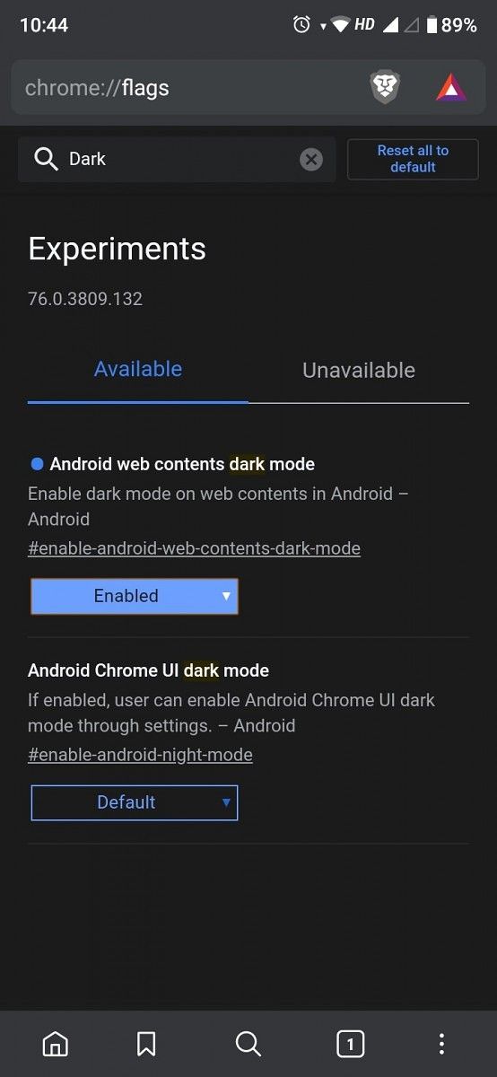 Brave Browser adds a dark theme in version 1.4.0