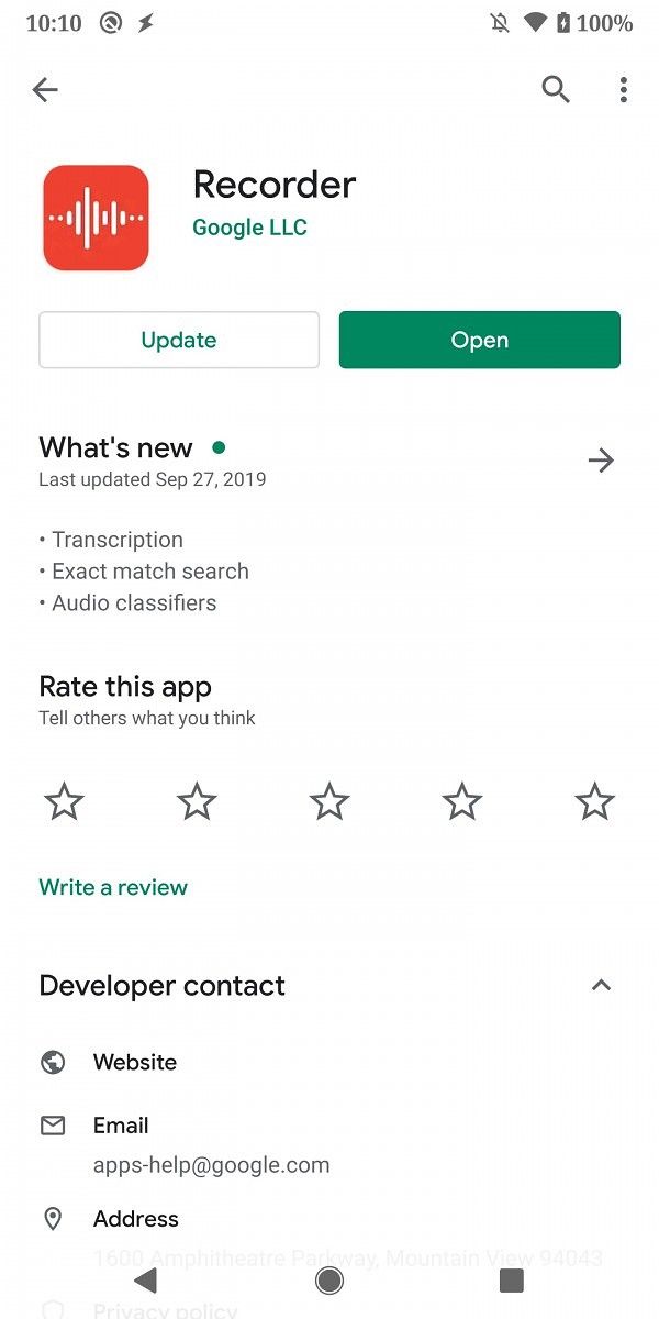 Google Pixel 4 Recorder app updated with Transcriptions and Search