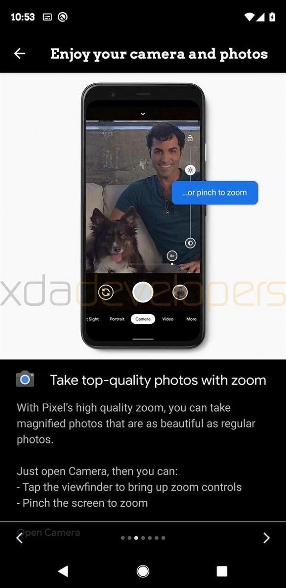 Google Pixel 4 Tips show Pro Sessions and Google Camera social share