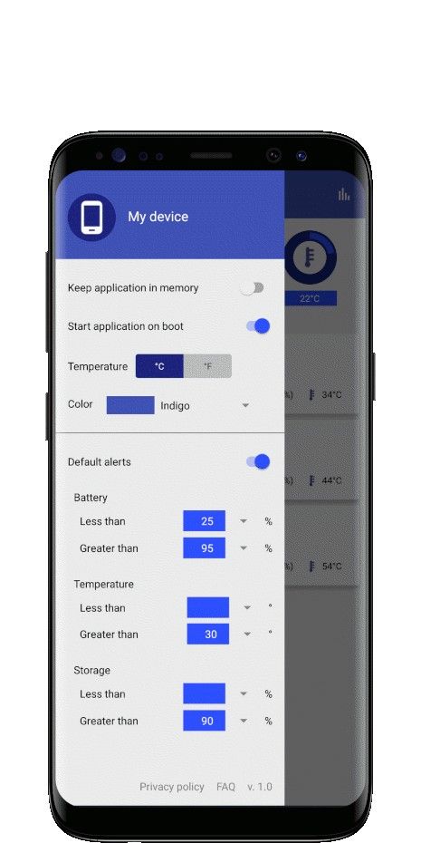EasyMonitoring lets you remotely monitor the battery, storage space ...