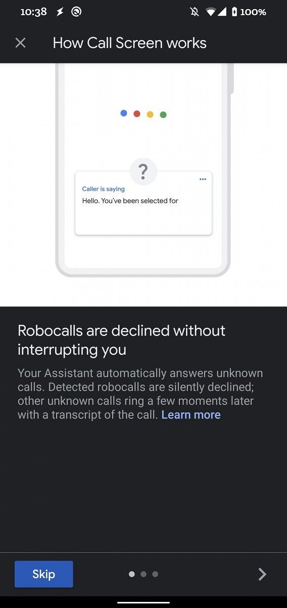 Google Pixel's Call Screen may start automatically screening robocalls
